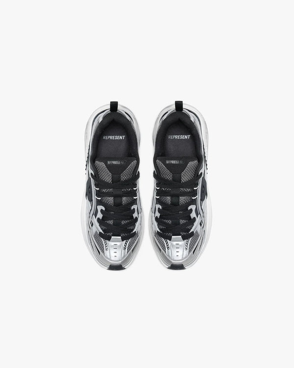 Represent Storm Runner Sneakers - Silver/Black - Due West