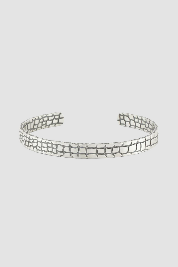 Serge DeNimes Snake Skin Band Bracelet - Silver - Due West
