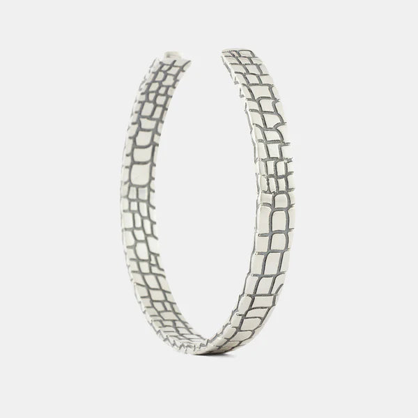 Serge DeNimes Snake Skin Band Bracelet - Silver - Due West